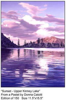 Sunset - Upper Kinney Lake - Catotti and Goldberg Art Studio